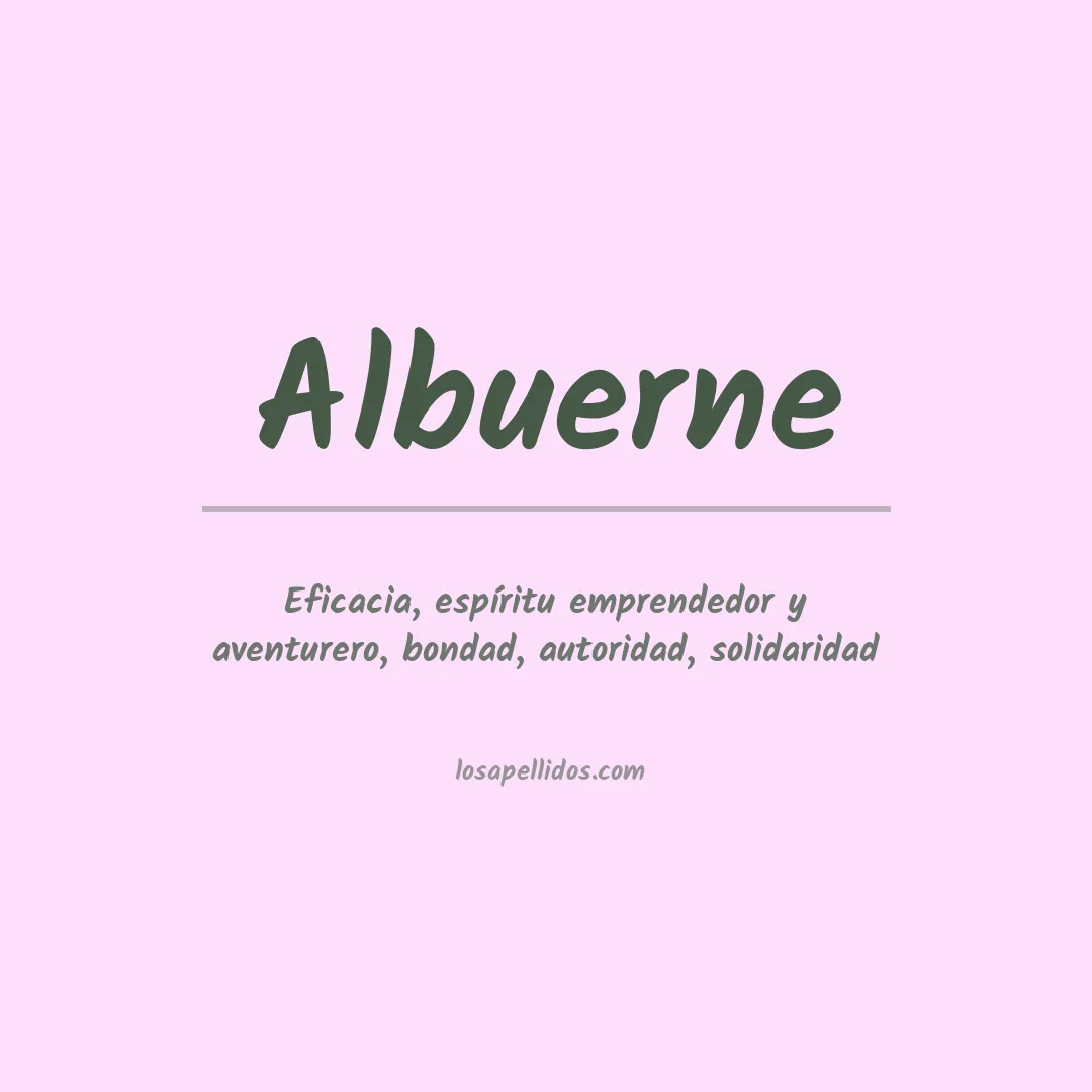 Significado del Apellido Albuerne