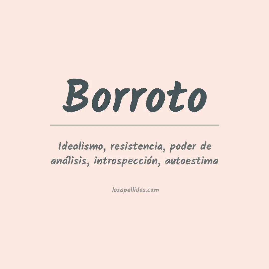 Significado del Apellido Borroto