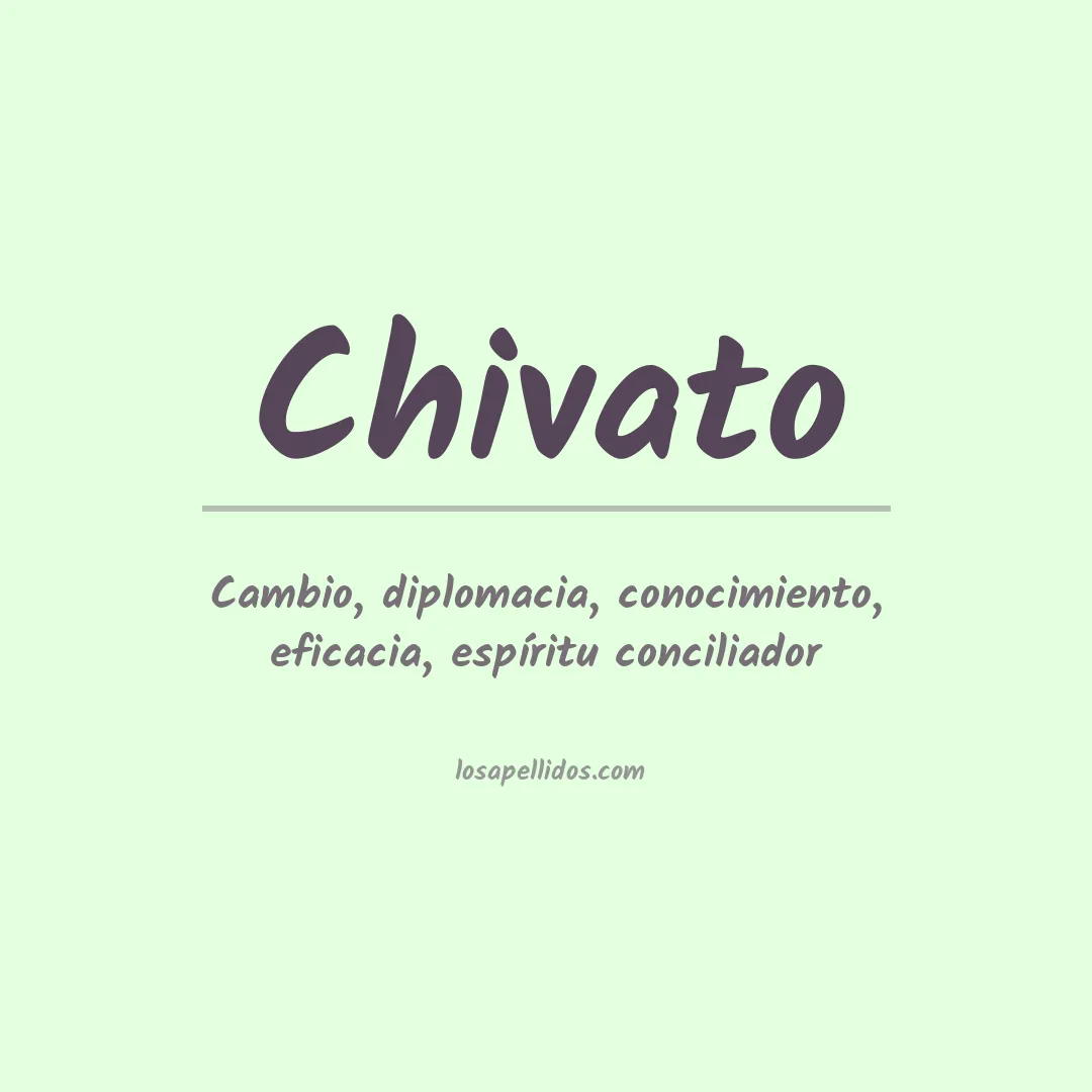 Significado del Apellido Chivato