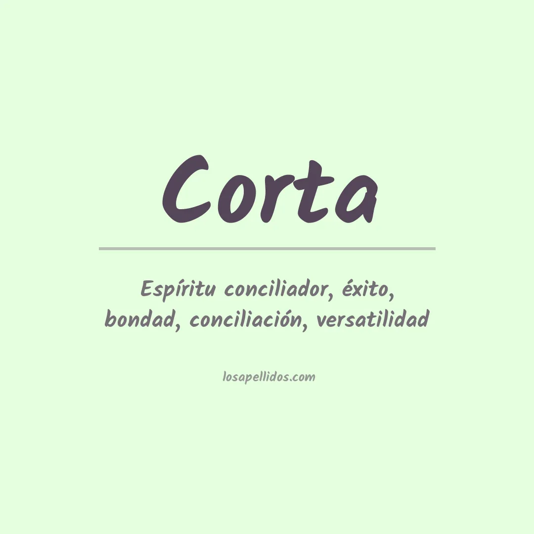 Significado del Apellido Corta