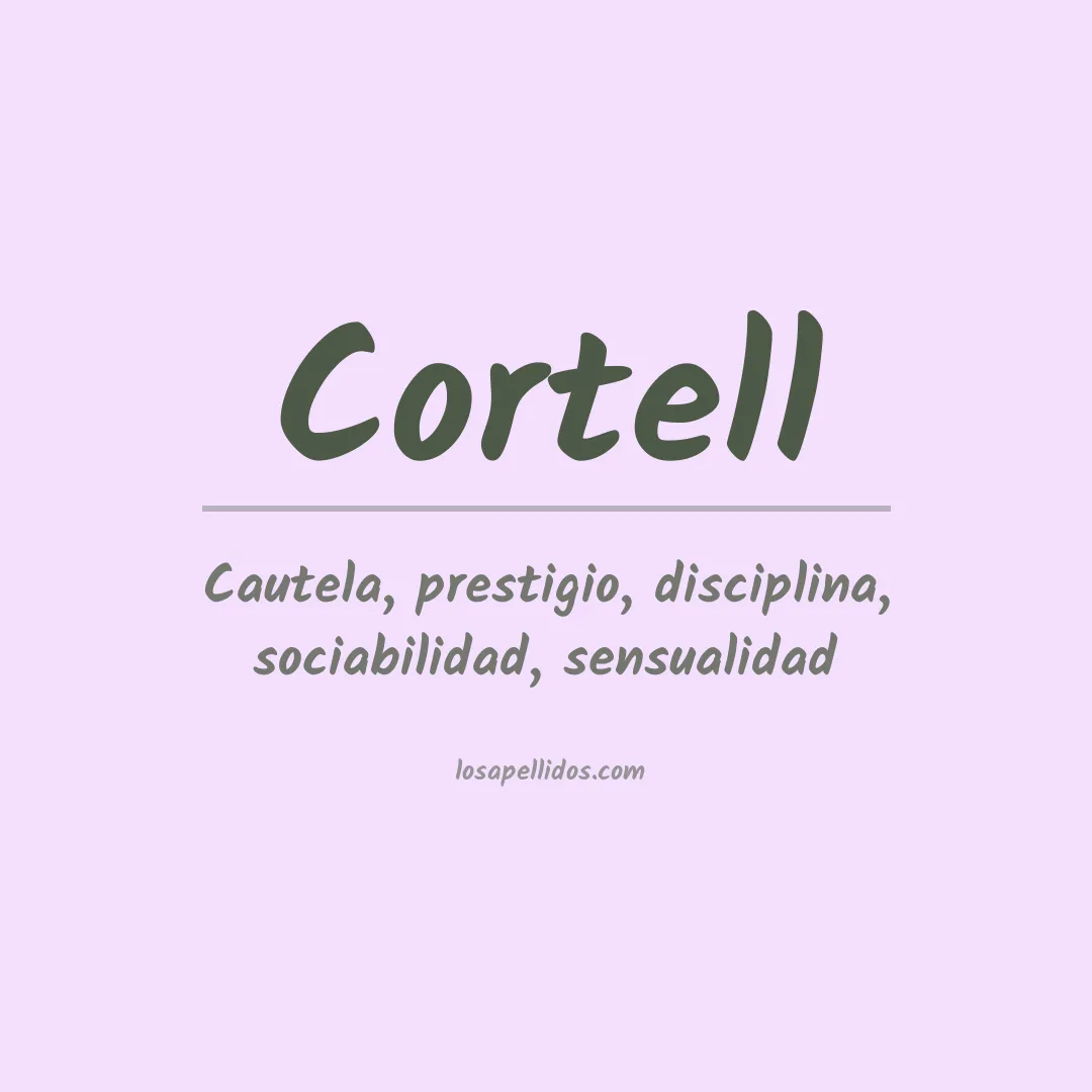 Significado del Apellido Cortell