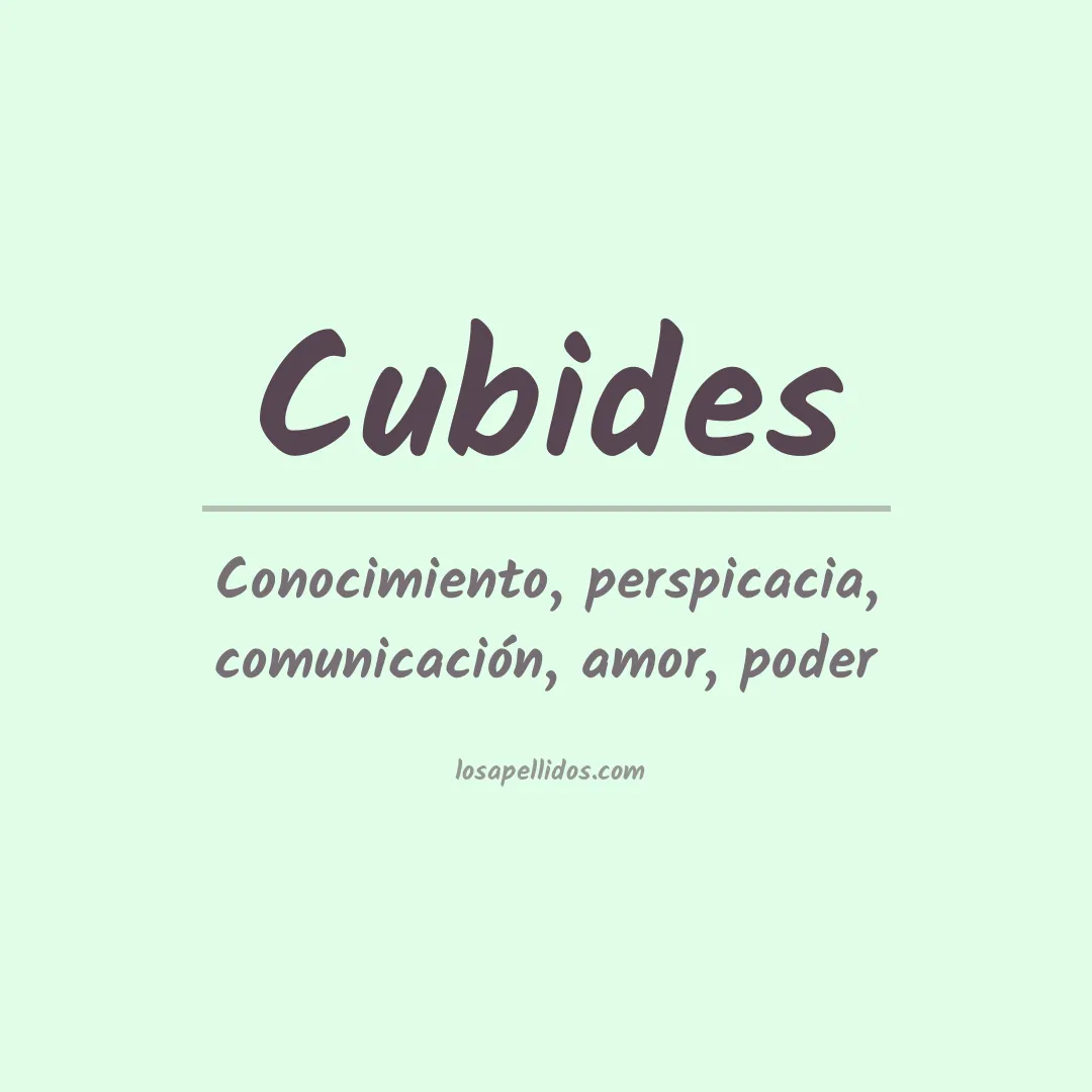 Significado del Apellido Cubides