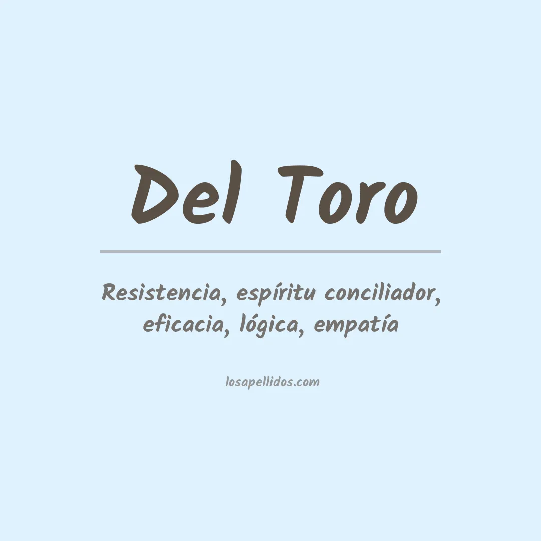 Significado del Apellido Del toro