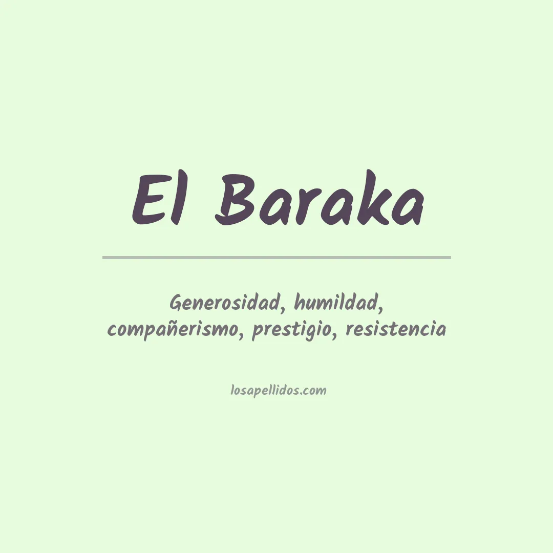Significado del Apellido El baraka