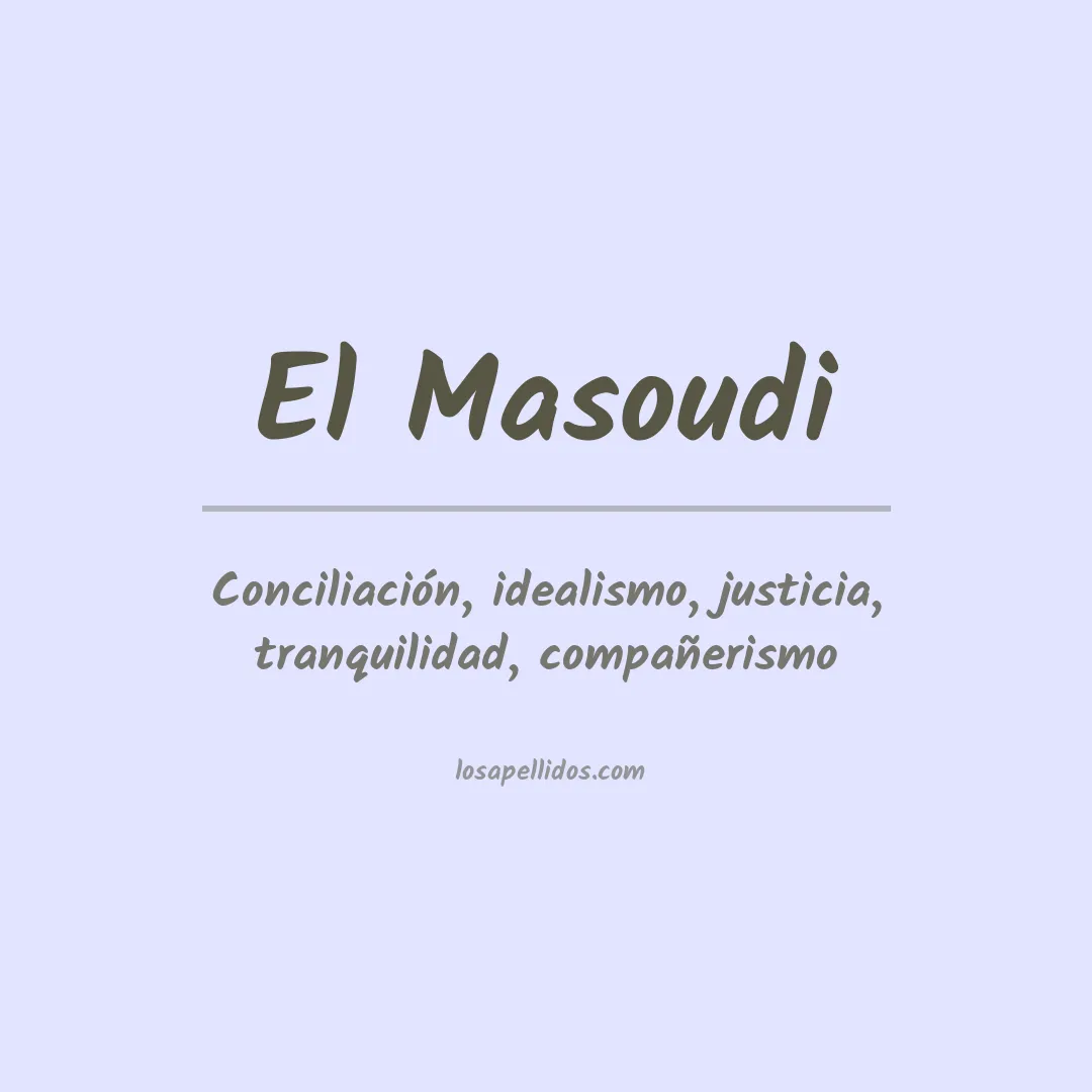 Significado del Apellido El masoudi