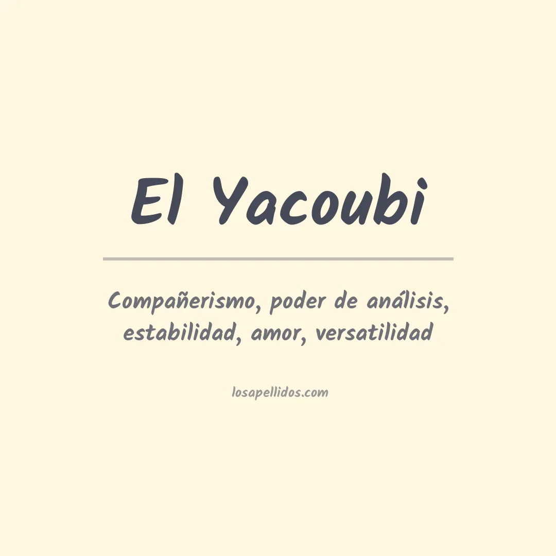 Significado del Apellido El yacoubi