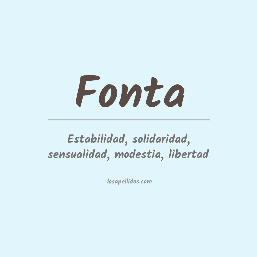 Significado del Apellido Fonta