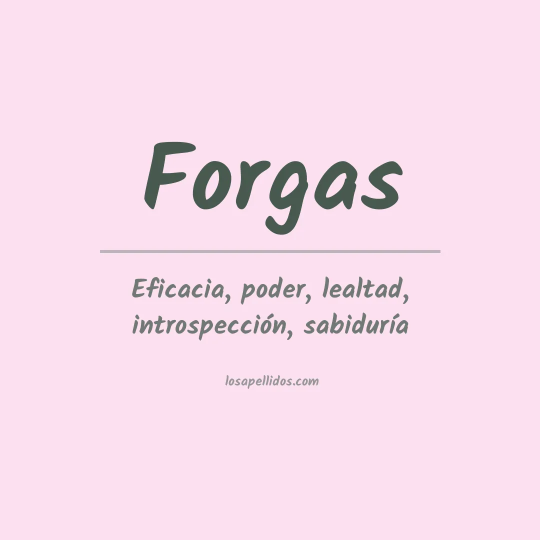 Significado del Apellido Forgas