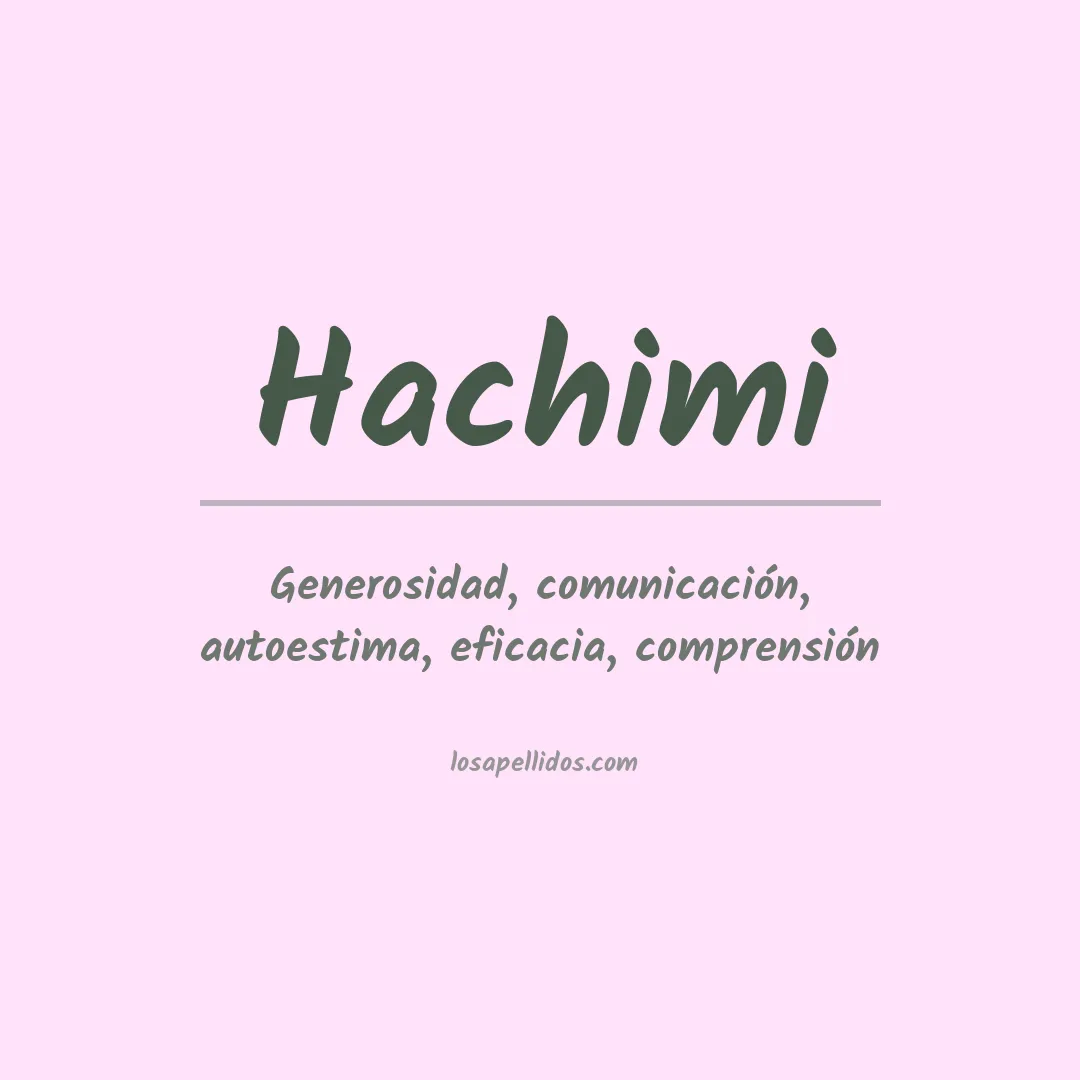 Significado del Apellido Hachimi