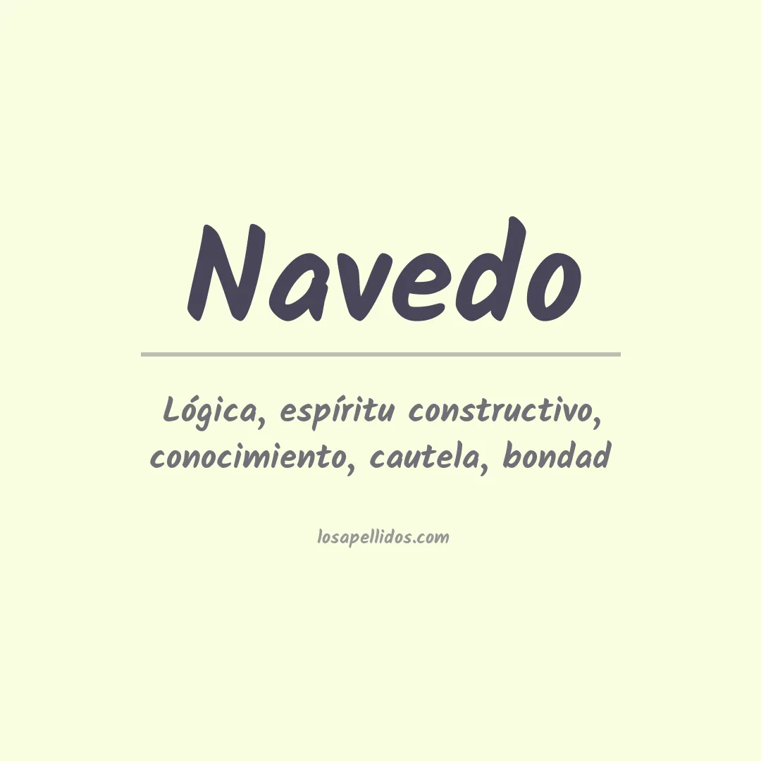 Significado del Apellido Navedo