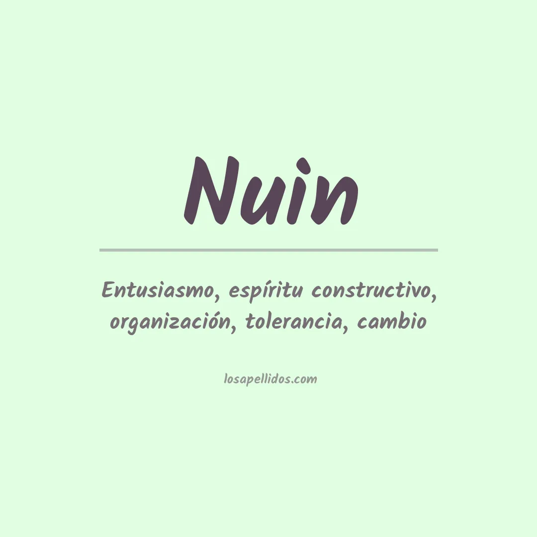 Significado del Apellido Nuin