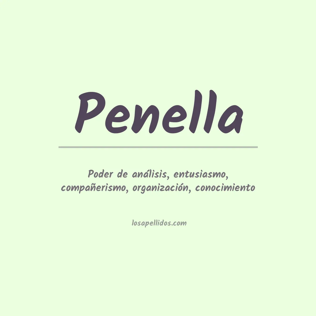 Significado del Apellido Penella