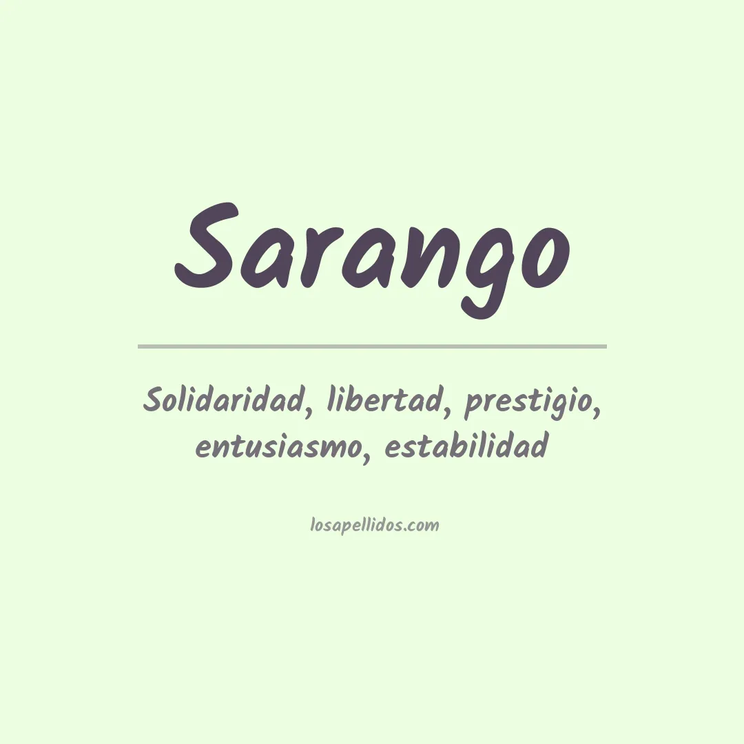 Significado del Apellido Sarango