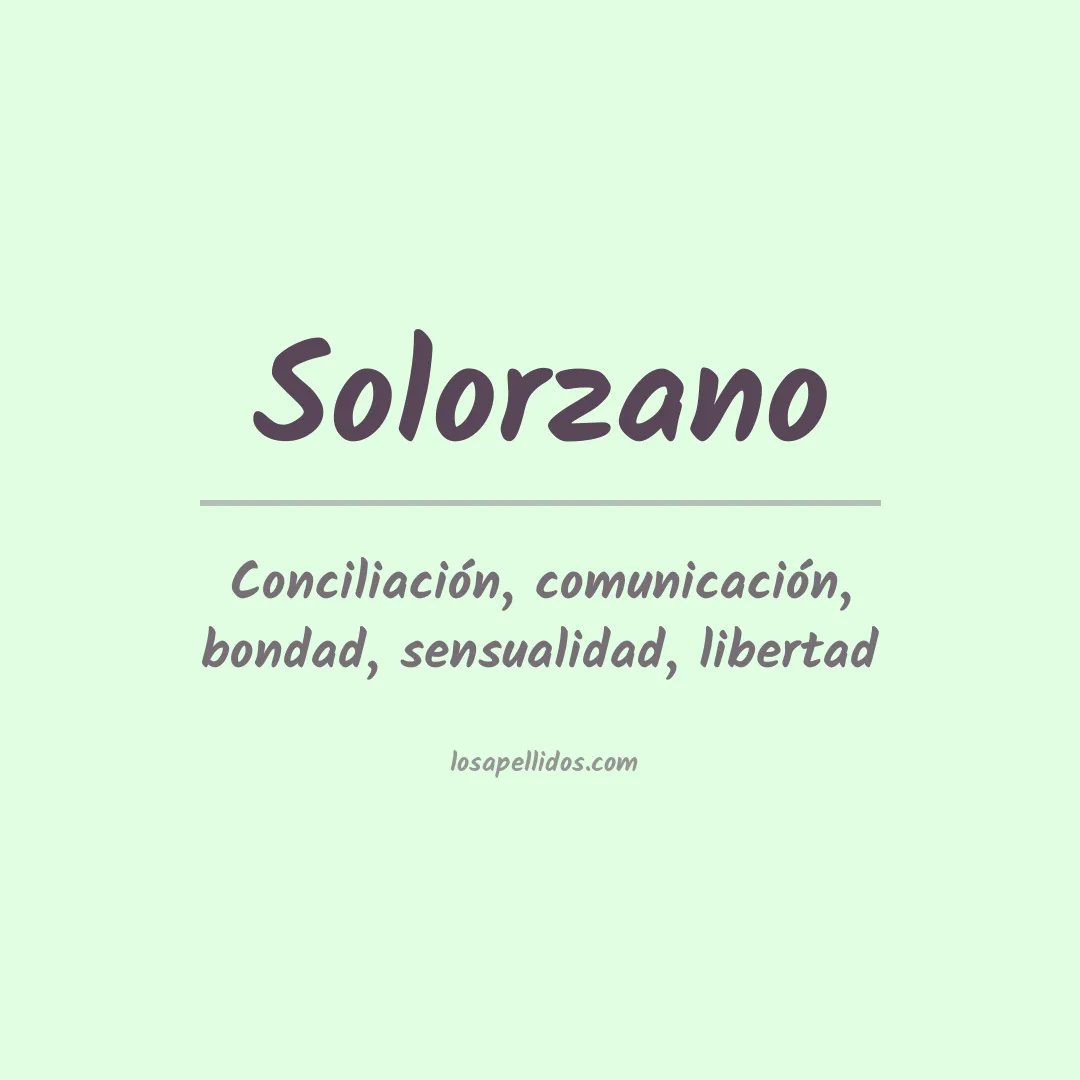 Significado del Apellido Solorzano