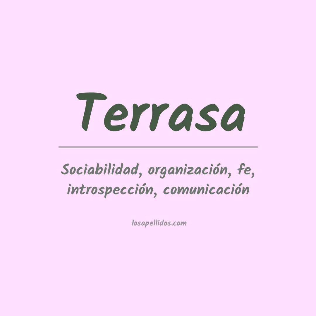 Significado del Apellido Terrasa