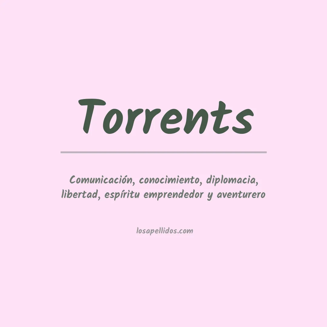 Significado del Apellido Torrents