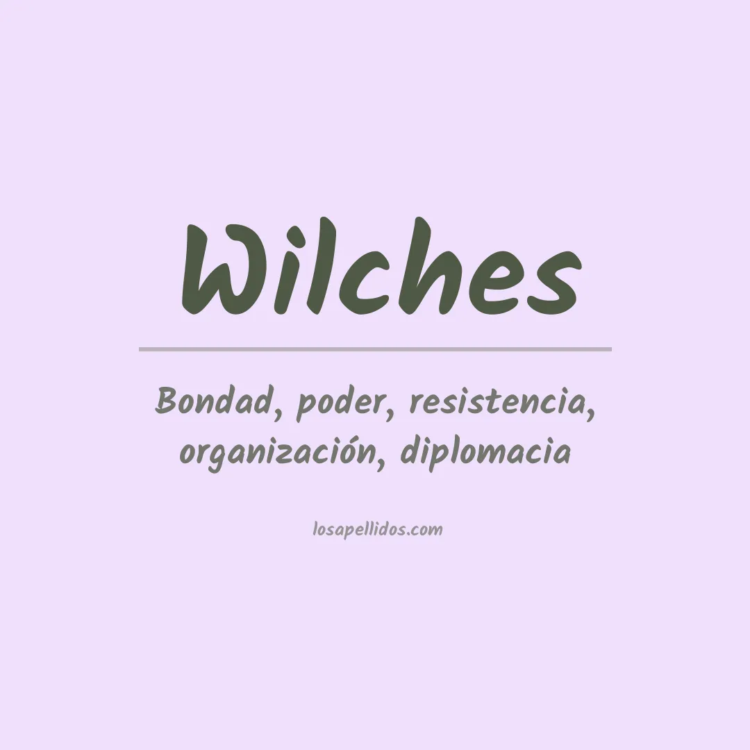 Significado del Apellido Wilches