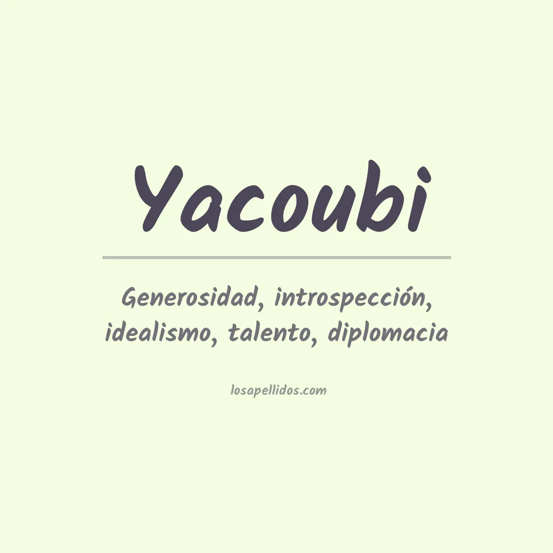 Significado del Apellido Yacoubi
